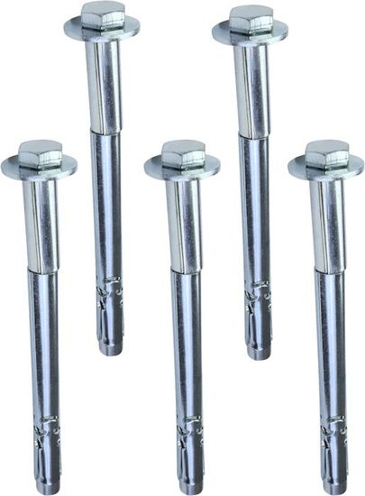 5x Goujon d‘ancrage chevilles à douille pour béton avec boulon à tête ...