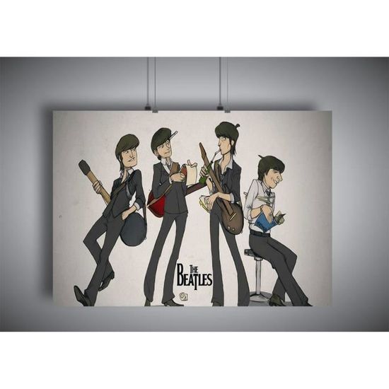 Poster The Beatles Anime Version Wall art - A3 (42x29,7cm) - Cdiscount ...