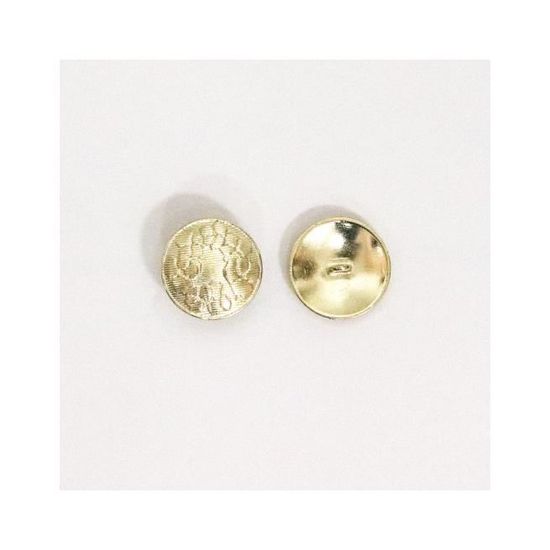 BOUTON A QUEUE ROND CRAQUELÉ - 20-10mm - argent - doré - vendu par lot de 10 boutons 10MM Doré ...