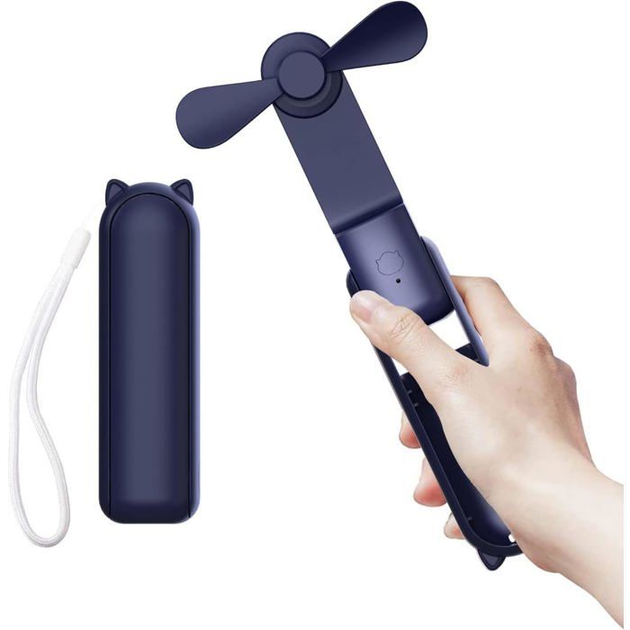 Ventilateur portable USB 2025 - Rechargeable - Débit d'air réglable - Silencieux - Mini ...