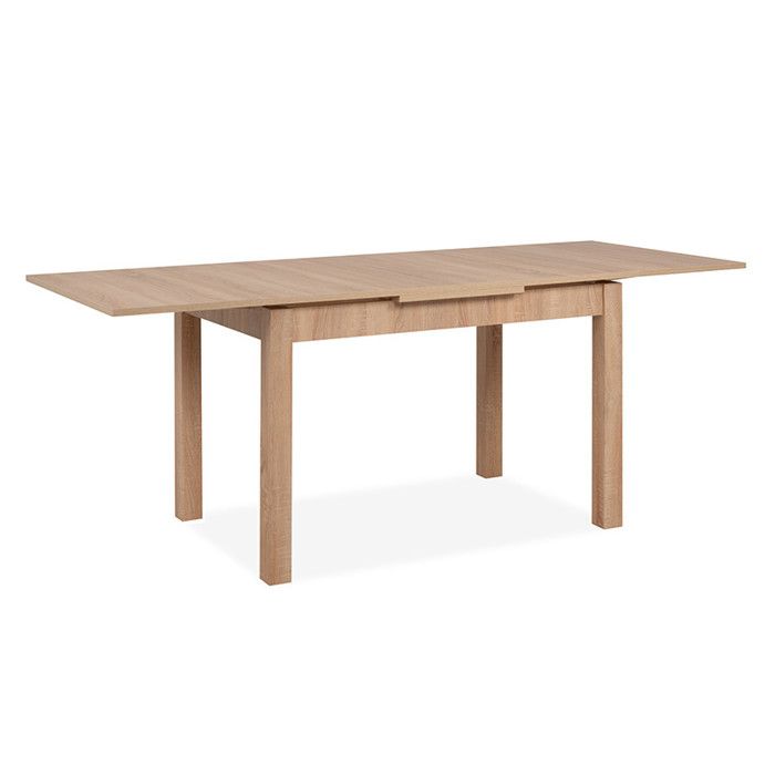 Table à manger extensible 120/200 cm Longford - Naturel - Cdiscount Maison