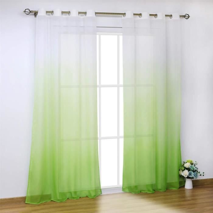 Rideau Transparent Avec Œillets - Rideau Moderne - Dégradé De Couleur ...