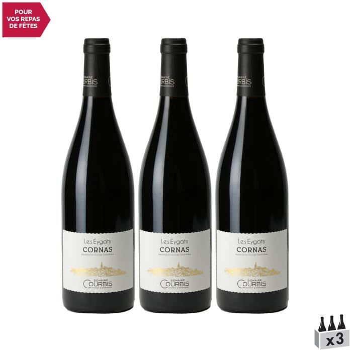 Cornas Les Eygats Rouge 2019 - Lot de 3x75cl - Domaine Courbis - Vin ...