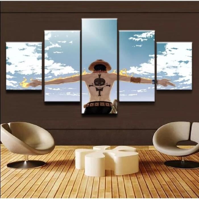 Fot-2801 Affiche One Piece Luffy Zorro Ace 5 pièces affiches et ...
