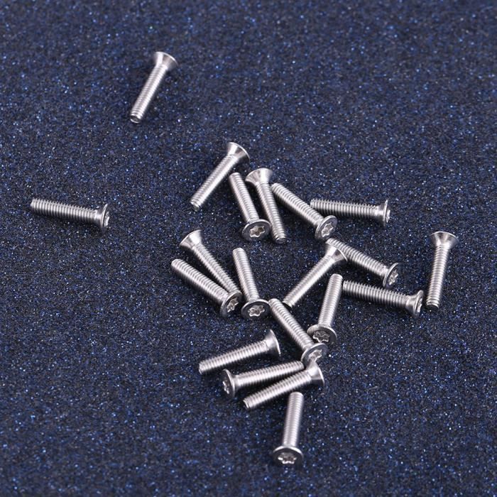 EBTOOLS Vis en étoile Vis à tête plate à tête plate de vis M2.5 Acier ...