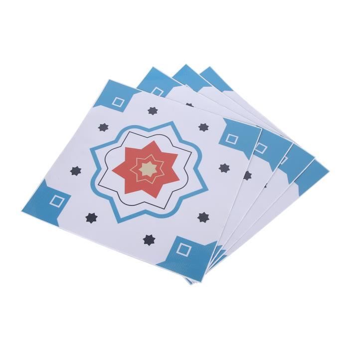 Duokon Autocollant de sol 4 pièces/ensemble autocollant de carrelage en ...