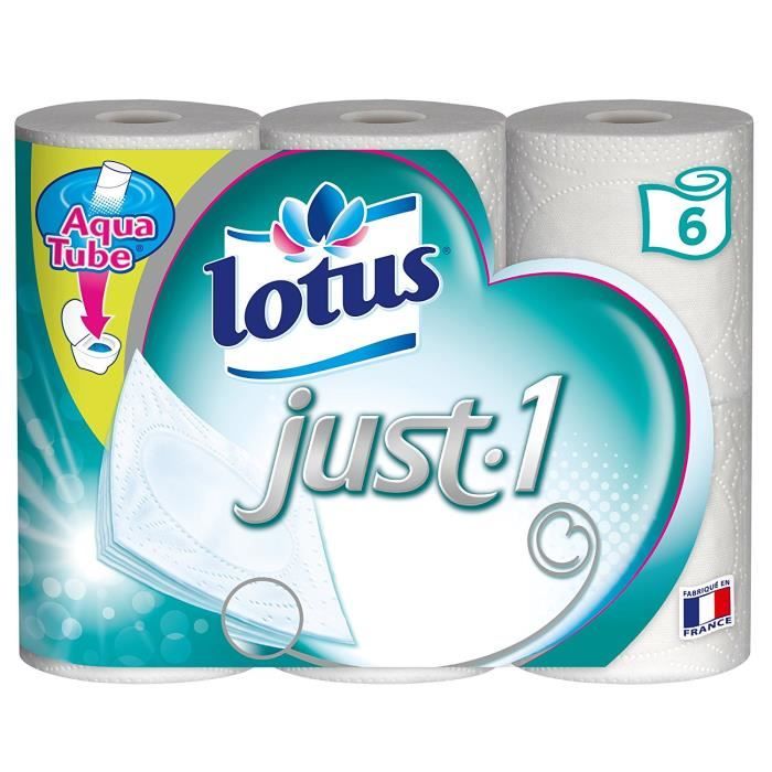 Lotus Just.1 - Papier toilette 5 épaisseurs Blanc - lot de 4 paquets de ...