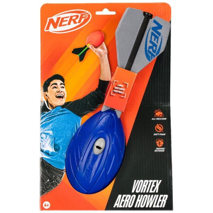 Frisbee - NERF - Nerf Vortex Aero Howler bleu - Vol jusqu'à 90 mètres ...