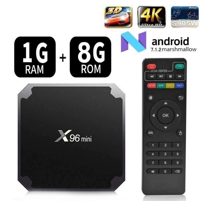 Cadeau,TV Box-X96mini Android 712 Décodeur Stream tv Box avec Amlogic ...