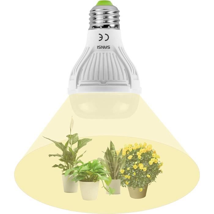 SANSI Ampoule Hortciole LED E27 10W pour Plantes d'Intérieur, Lampe de ...