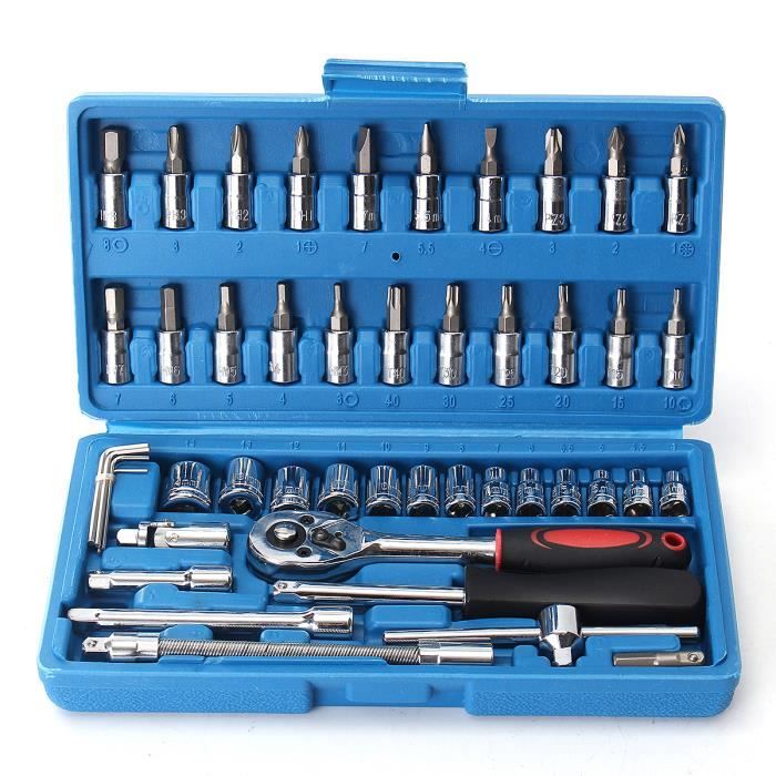 ROYAL K Kit 46PCS 1/4 Pouce Clé à Cliquet Bit Torxt Douille Rapide ...