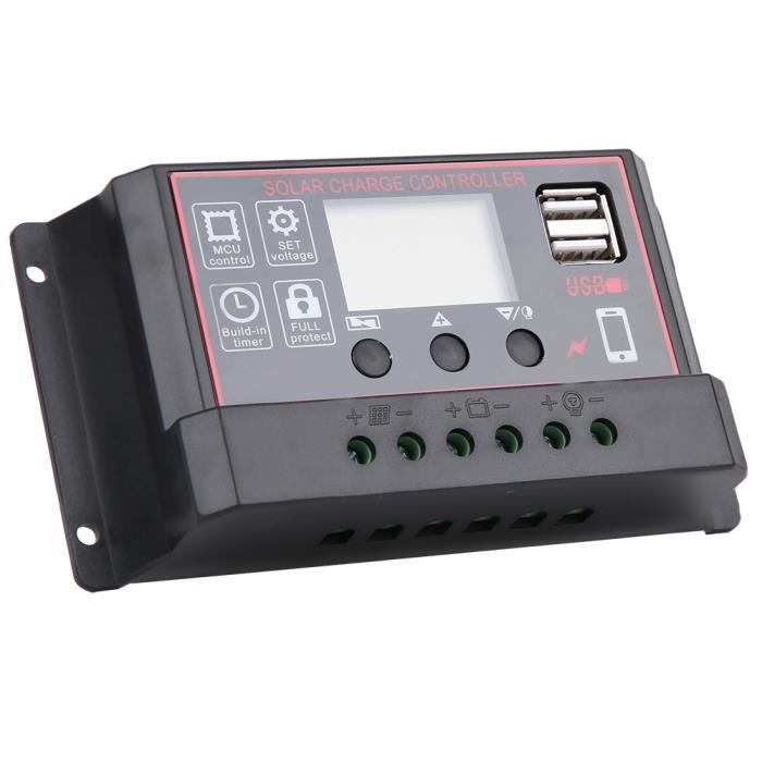 TMISHION régulateur de batterie solaire Contrôleur d'instrument photovoltaïque à Charge solaire ...