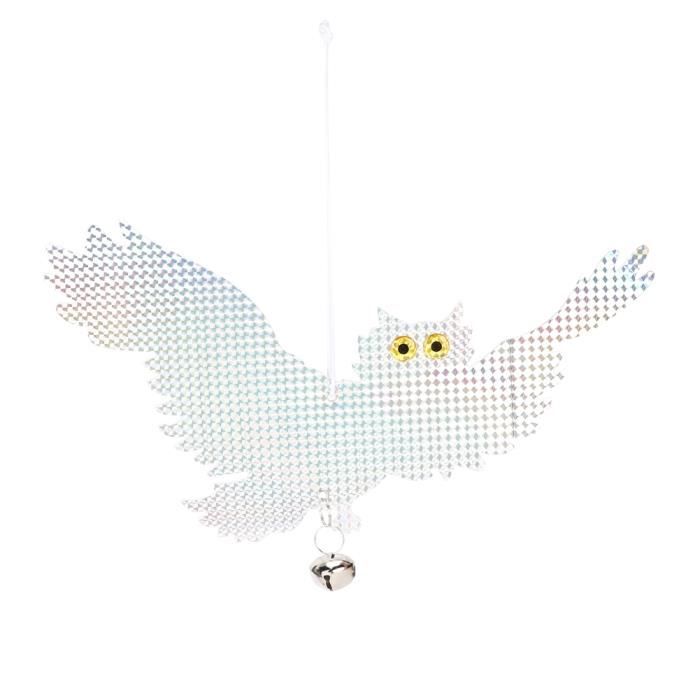 DUO Effaroucheur Oiseaux Repulsif Pigeon Forme d' Hibou Réfléchissant ...