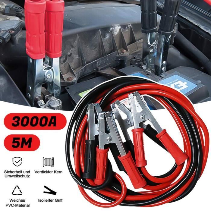 Câble de pontage pour camions et voitures 3000Amp 50mm² Set de câbles ...