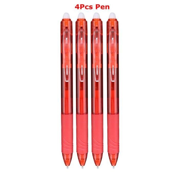 Stylo Red 4pen Ensemble De Stylos À Gel Effaçables Magiques 0 7 Mm 8