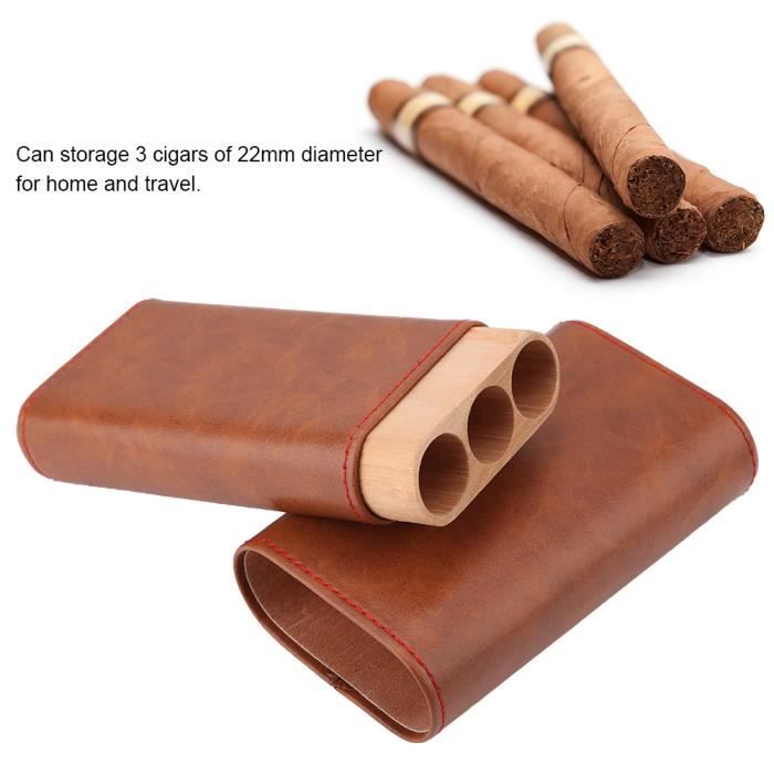 SALALIS bois de boîte à cigares Mini boîte à cigares en bois Portable à ...