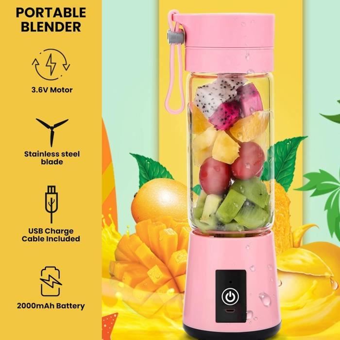 Mixeur Portable 380 Ml. Mini Mixeur Personnel. Mini Verre À Mélange ...