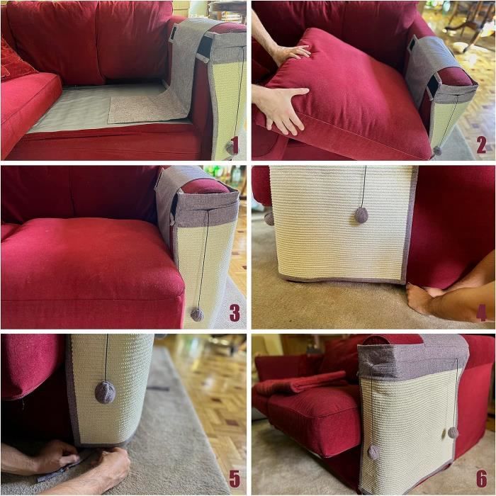 Griffoir Pour Chat Canapé Et Rouleau Décapant – Protecteur D'Angle ...