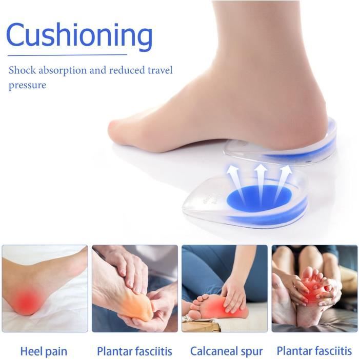 5 Paires Talonnettes en Gel Epine Calcaneenne Talonnette Tendon D ...