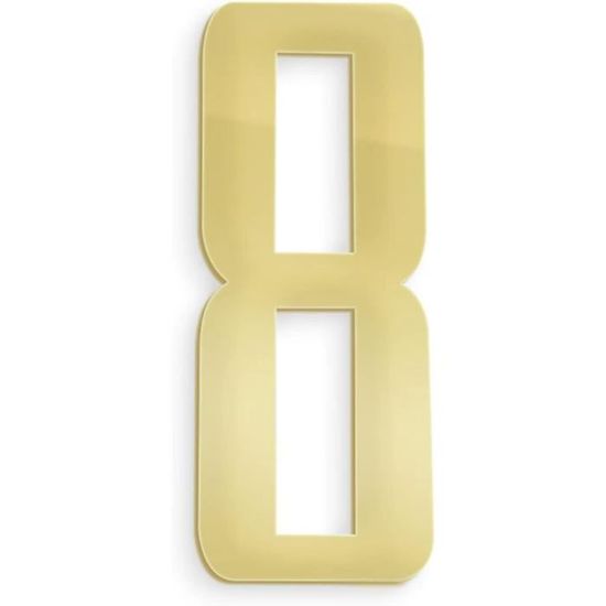 Numéros Plaque Maison Flottante 3D 127Mm Doré Auto-Adhésif Pour Porte ...