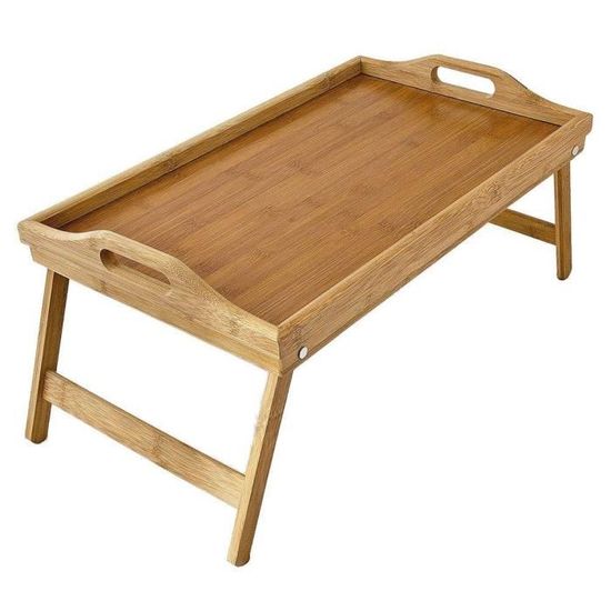 DoubleBlack Table pour Lit / Plateau Lit Petit Dejeuner Pliable ...