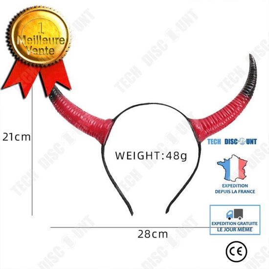 TD® Halloween decoration cornes coiffure accessoires de costume ...