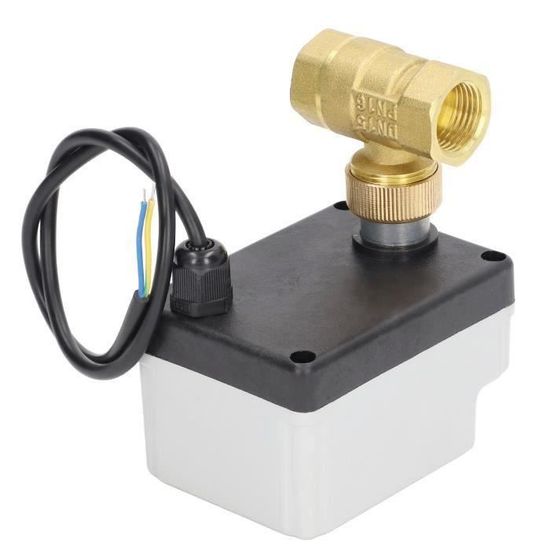 KE17203-Vanne à bille motorisée Vanne à boisseau sphérique motorisée 2 fils 2 voies normalement ...