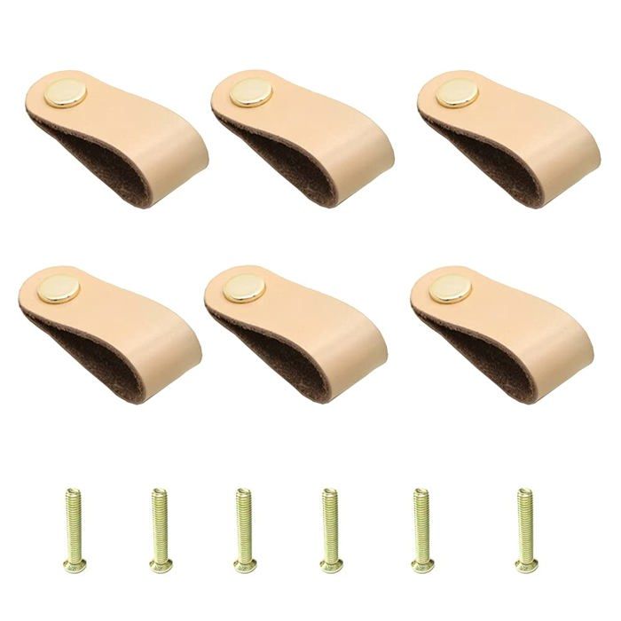 Poigne Cuir Meuble 6 Pices Poigne Cuir Bouton Meuble Poignes de Placard ...