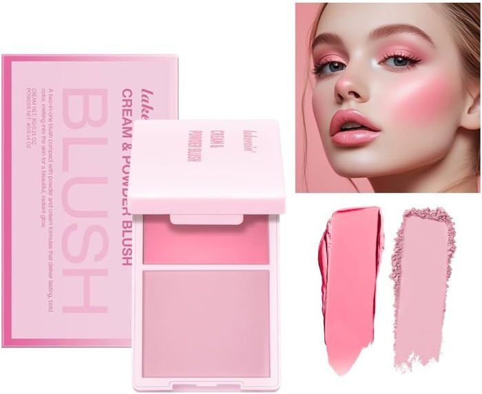 Palette de fards à joues crème 2 couleurs,Blushs pour le maquillage des ...