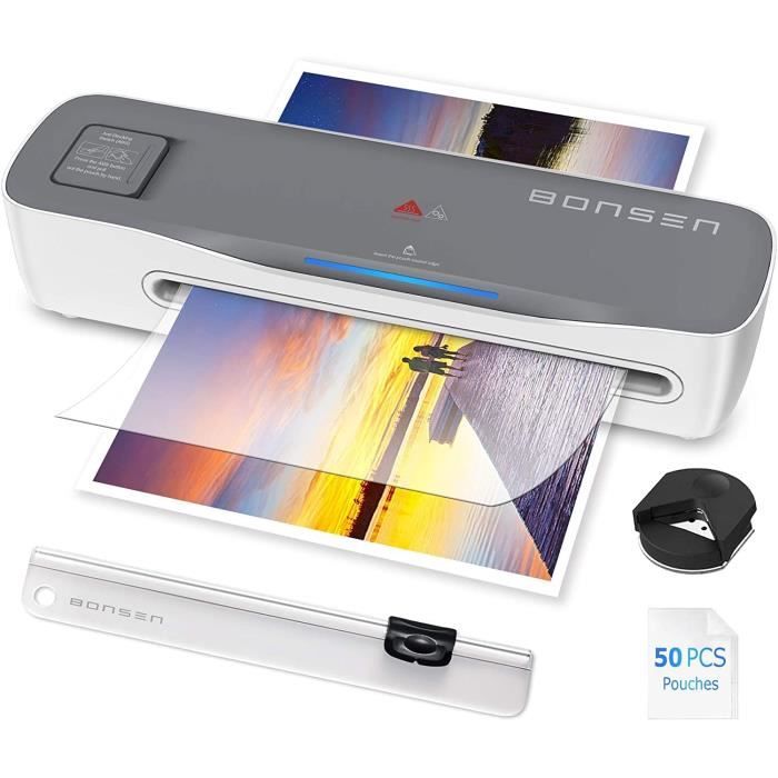 Machine à plastifier, plastifieuse thermique 4 en 1 avec 50 pochettes ...