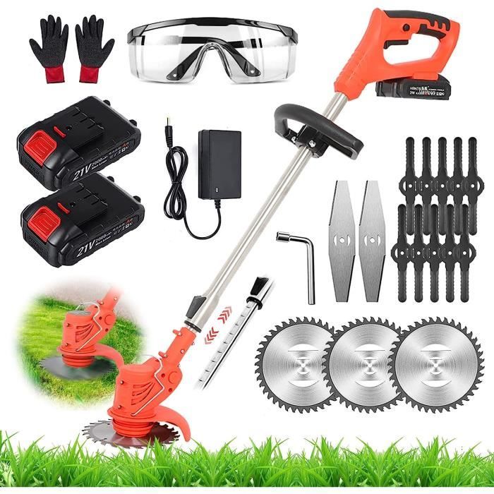 Coupe Bordure Sans Fil Avec Batterie 21V Débroussailleuse À Batterie Électrique Sans Fil, Avec ...