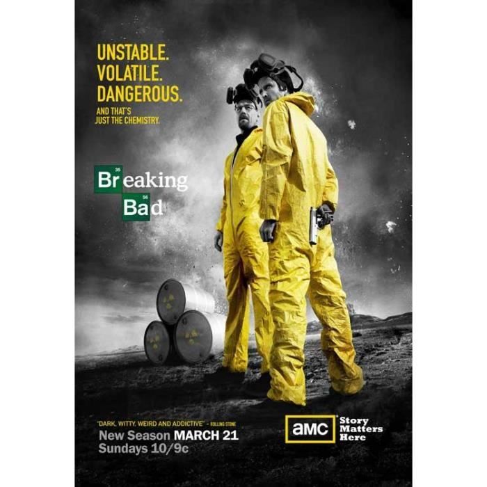 Poster de la série TV Breaking Bad (Dimensions : 69 x 102 cm ) - Cdiscount