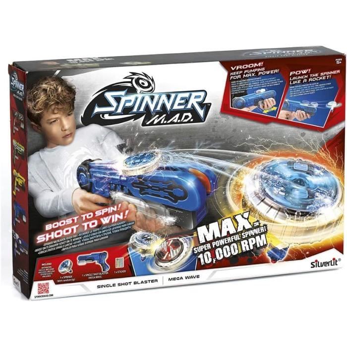 Spinner mad blaster single shot jeu, couleurs assorties, 86300 ...