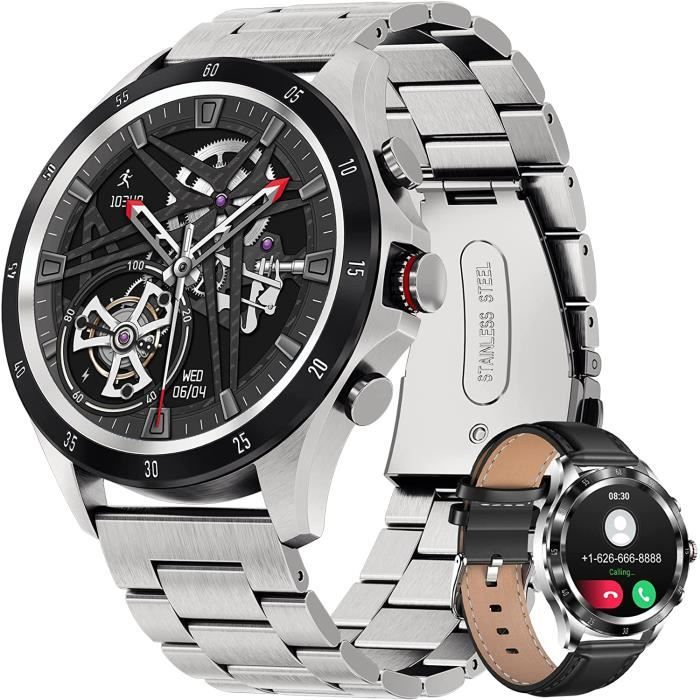 Montre Connectée Homme avec Appel Vioce, IP68 Etanche Montre Intelnte avec Fréquence Cardiaque ...