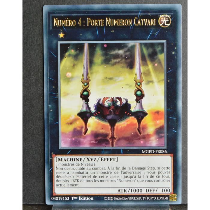 Carte YU-GI-OH MGED-FR086 Numéro 4 : Porte Numeron Catvari 1ED NEUF FR ...