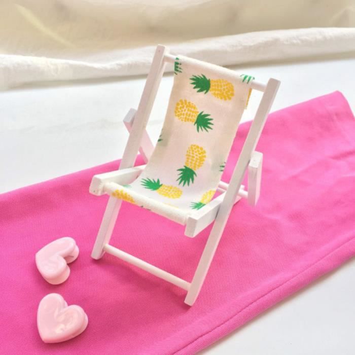 Mini chaise de plage en bois - Modèle jouet délicat - Support de ...