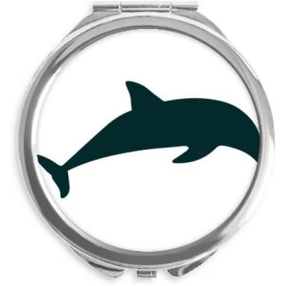 Blue Ocean Streamline Piscine Dolphin Miroir Rond Maquillage De Poche À ...