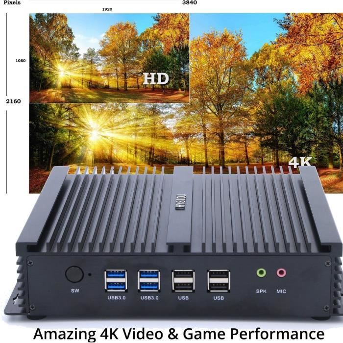 Mini PC Unité Central HYSTOU 8+256Go Intel Core i7 4500U Intel HD ...