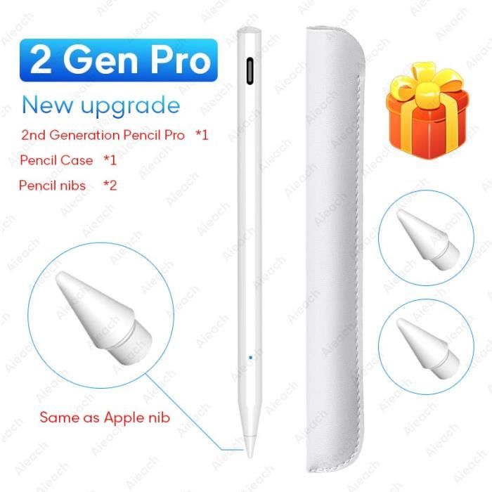 Stylet,Pour stylet Apple crayon 2 pour iPad Pro 11 12.9 2020 9.7 2018 ...