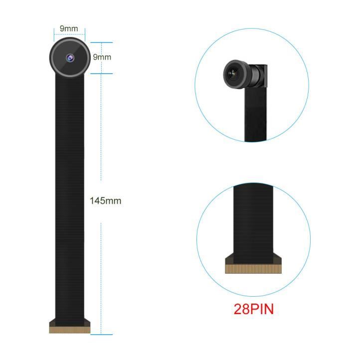 Caméra miniature,Mini caméra sans fil wi-fi 1080P, 28 broches, système ...
