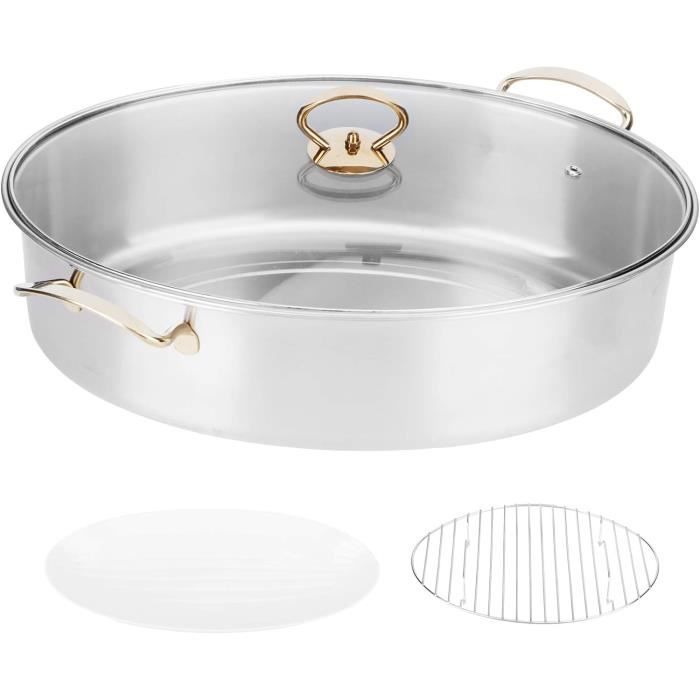 Ensemble De Marmite À Vapeur Pour Poisson, Ovale En Acier Inoxydable De ...