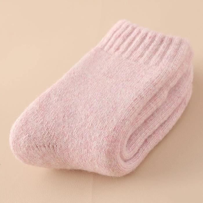 Bas - mis-bas en laine pour enfants - Rose - Chaussettes thermiques ...