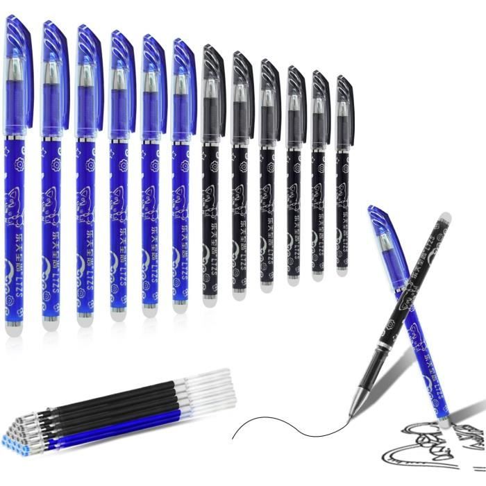 RNHDLY 32 Pcs Stylo Effacables, 0,5mm Stylos Effaçables, Stylo Gel ...
