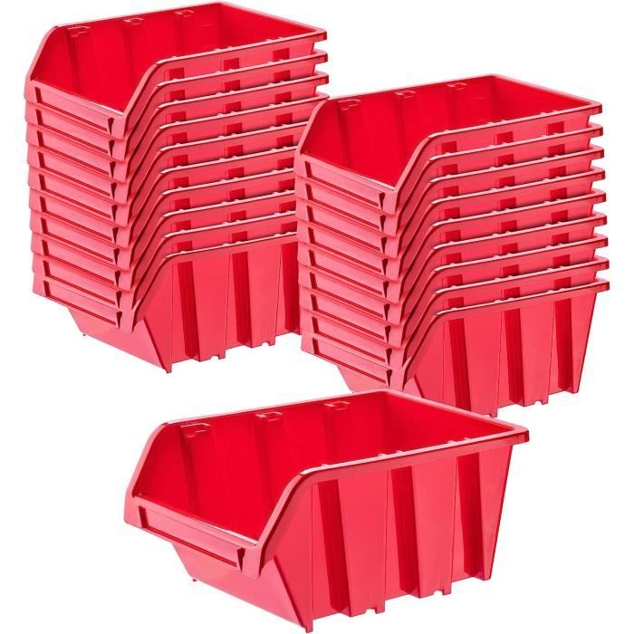 Lot De 20 Boîtes Empilables D'Atelier, En Plastique Pp, Différentes ...