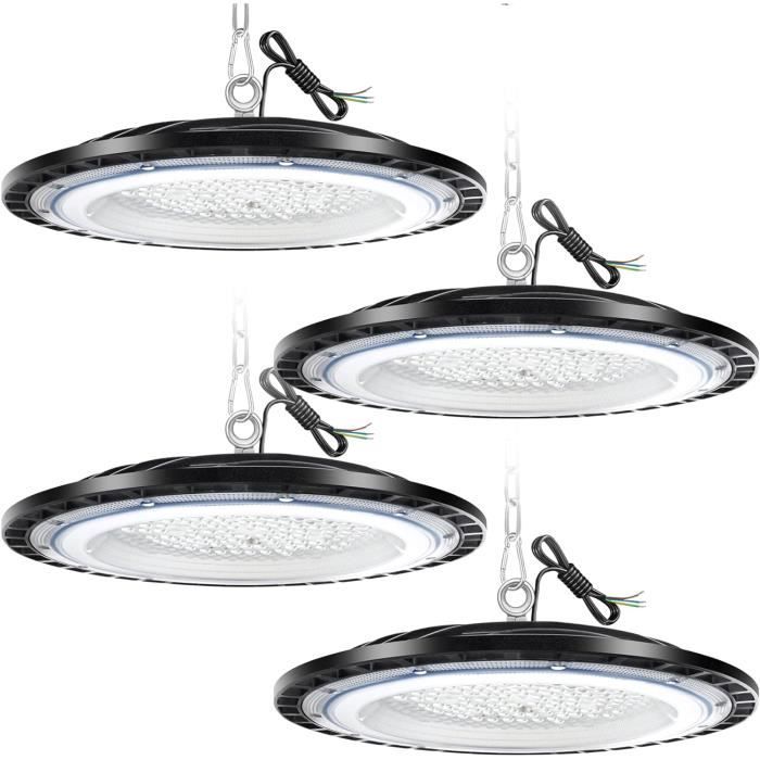 4Pack 100W Ufo High Bay Lumiere, Projecteur Led Lumière D'Entrepôt ...