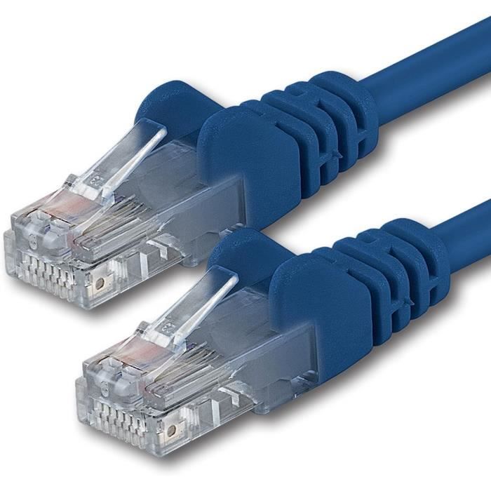 0,25 M - Bleu - 1 Pack - Ensemble de câbles Ethernet Cat6 - Câble ...