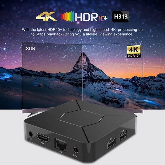 Q5 TV Box, Android 10.0 TV Box, Reproductrice Streaming en 4K Ultra HD ...