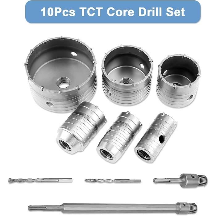Trépan Béton, Set de Scies Cloches, Jeu de forets pour Carottiers TCT ...