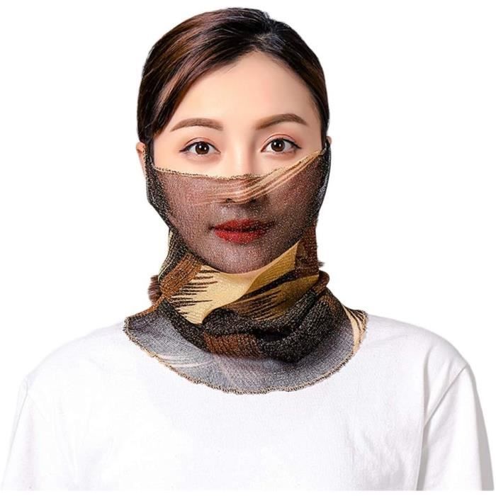 Foulard Femme Tour De Cou Soie Imitation Protection Solaire Printemps ...
