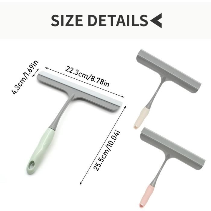 Raclette Douche, 3 Pièces Raclette Vitre, Silicone Raclette Douche ...